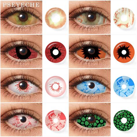 22MM R Owe Przekrwione Tward Wki Soczewki Omega Pomara Czowe Halloween