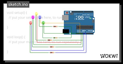 Latihan1 Lampu Statis Wokwi ESP32 STM32 Arduino Simulator