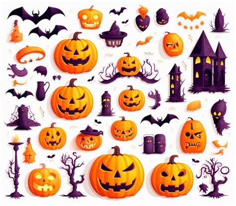 Premium Ai Image Halloween Clipart Pumpkins Patterns