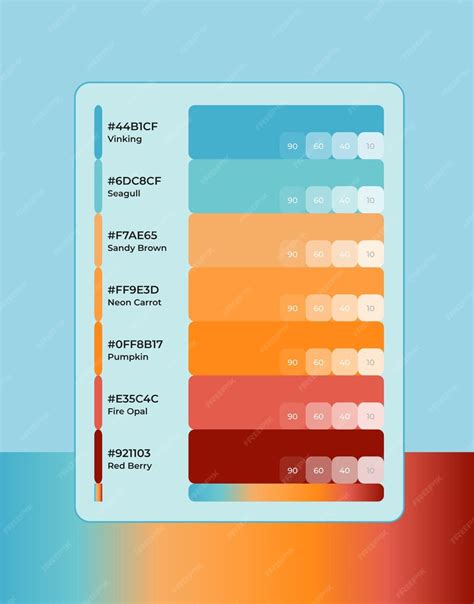 Premium Vector 10 Colour Pattel Hex Code Color