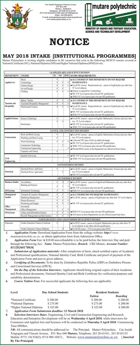 Mutare Polytechnic Office Management Dept Mutare Polytechnic Office Management Dept