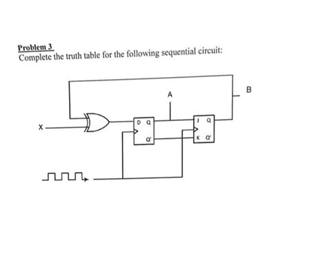 Solved Problem 3 Complete The Truth Table For The Following Chegg
