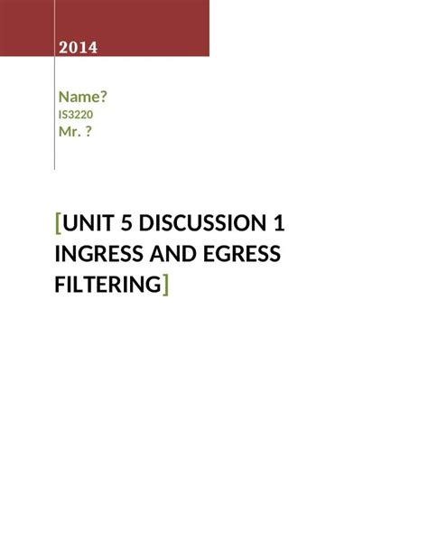 Docx Unit 5 Discussion 1ingress And Egress Filtering Dokumentips