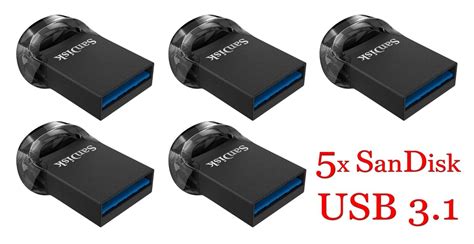 Lot 5x Sandisk Cz430 32gb Usb31 Flash Pen Drive Ultra Fit Sdcz430 032g