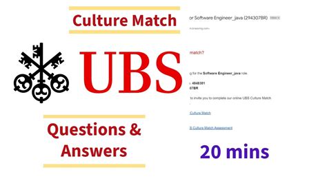 Ubs Cultural Match Assessment Answers Ubs Online Assessments