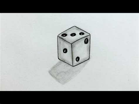 Dice Drawing 3d
