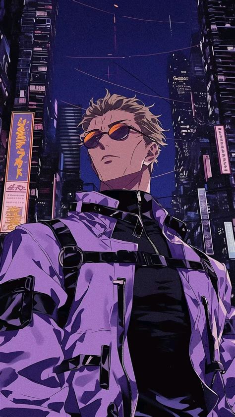 Jjk Nanami Wallpaper Jjk Fandom Purple Background Cool Anime