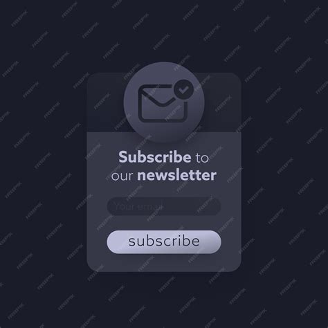 Premium Vector Subscribe To A Newsletter Form Dark Ui Design