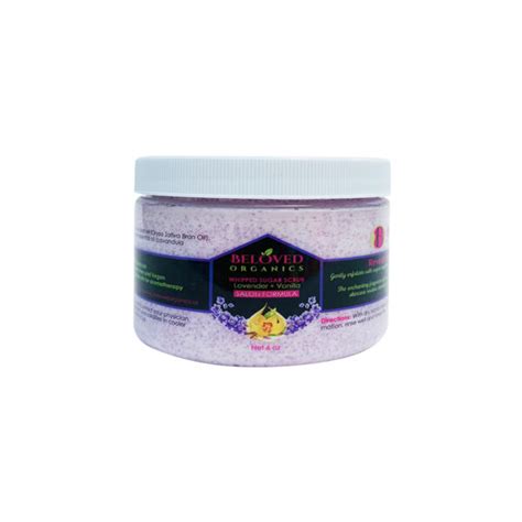 Lavender Vanilla Whipped Sugar Scrub 6 Oz Beloved Organics