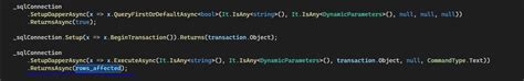 Cannot Mock Executeasync For Idbconnection Issue Unosd Moq