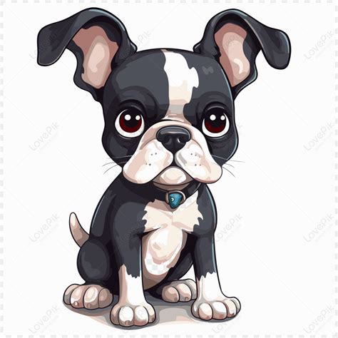 보스턴 테리어 벡터만화상표클립 아트 Png 일러스트 무료 다운로드 Lovepik