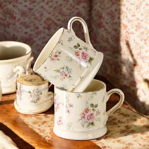 Floral Ceramic Coffee Mug European Retro Design 290ml Etsy