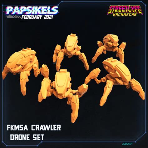 Fkmsa Crawler Drones 3d Printed Resin Miniatures Ravenous Miniatures