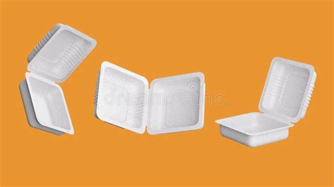 Empty Disposable Paper Food Packaging Tray Clipping Path 3D Render