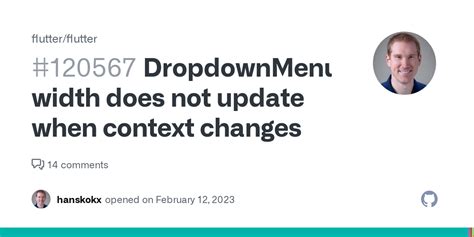 Dropdownmenu Width Does Not Update When Context Changes Issue