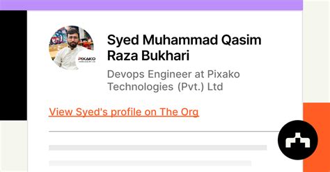 syed muhammad qasim raza bukhari devops engineer at pixako
