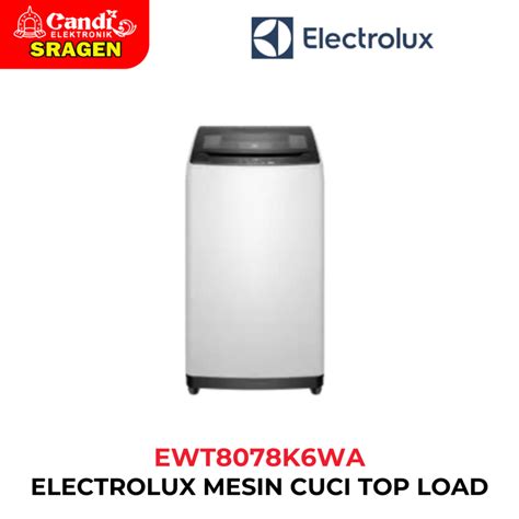 Jual Electrolux Mesin Cuci Top Loading 8 Kg Ewt8078k6wa Shopee