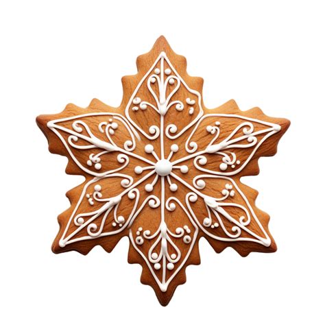 Ai Generated Gingerbread Christmas Snowflake Star 34965402 Png