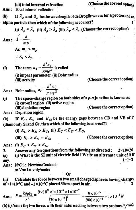 Ahsec Class 12 Physics Solved Paper 2023 Hs 2nd Year