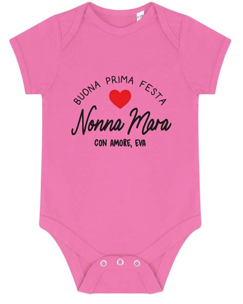 Body T Shirt Personalizzati Per Bimbo A Con Frase Buona Prima Festa