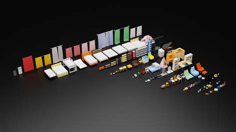Artstation Low Poly Models Pack 2 Game Assets