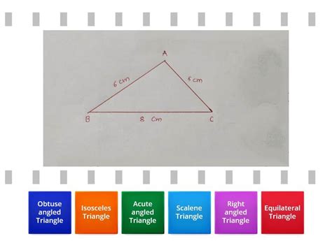 Triangles And Their Properties Find The Match