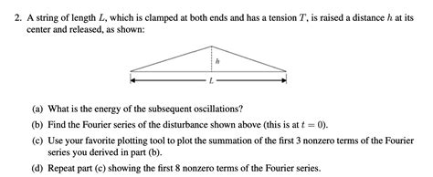 solved 2 a string of length l which is clamped at both