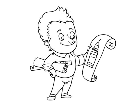 Desenho De Arquitecto Superior Para Colorir