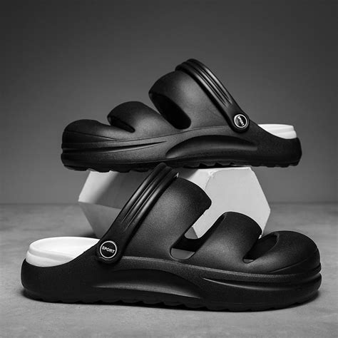 Badu Bg Външни сандали с дебела подметка Мъжки дишащи летни чехли Плажни сандали против хлъзгане