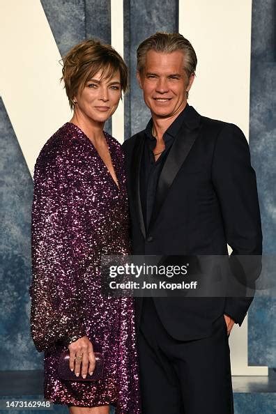 Alexis Knief And Timothy Olyphant Attend The 2023 Vanity Fair Oscar