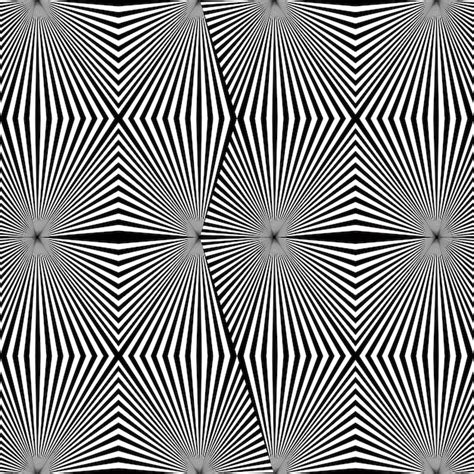 目の錯覚パターンのベクトル。黒と白の催眠術の背景。無限の催眠背景 プレミアムベクター