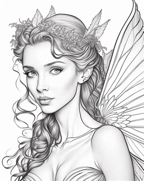 Coloring Pages Faries Fantasy Elfs