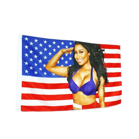 3x5ft Nicki Minaj Rap Sexy Usa Flag Music Singer Star Silk Fabric Decor