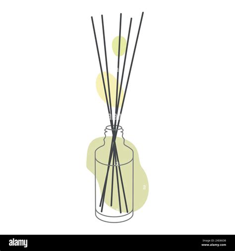 Aromatherapy Aroma Diffuser With Bamboo Sticks Vector Linear