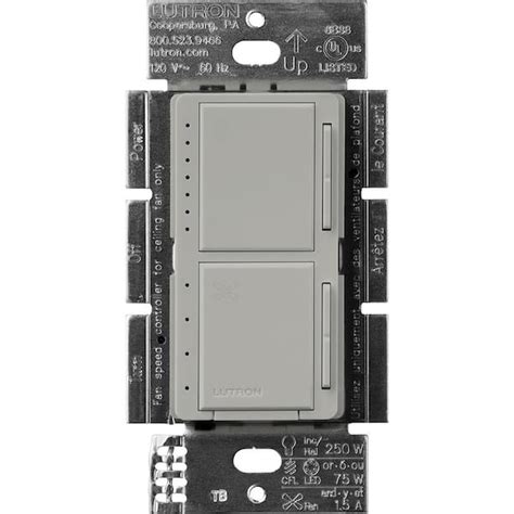 Lutron Maestro Led Plus Push Button Fan Control And Light Dimmer 75 Watt Led 1 5a Fans Single
