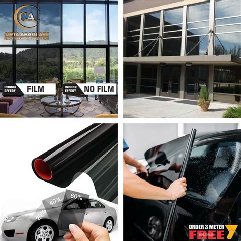 Jual Stiker Kaca Film One Way Riben Hitam Kaca Film Mobil Gedung