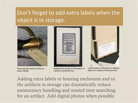 Artifact Labeling 101 Ppt