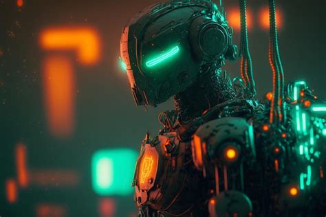 Un Robot Que Brilla Con Capacidades Avanzadas De Ia Con La Mano