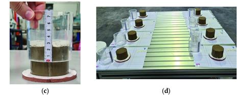 Shrinkage Tests A Fresh Mixture Inside The Plexiglass Cylinder B