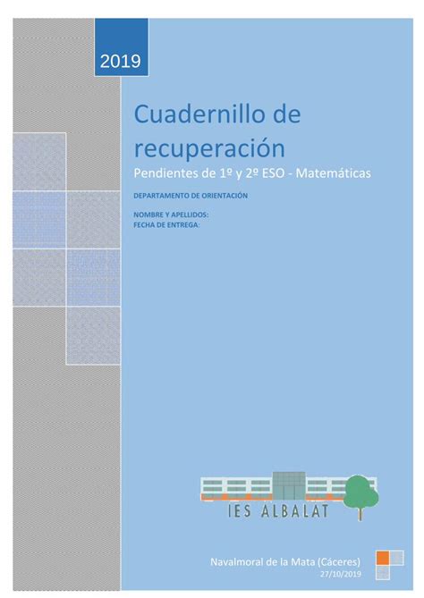 PDF Cuadernillo de recuperación c Podemos transformarlas en una