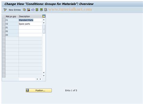 Ovsj Sap Tcode C Sd Table T Mat Condition Group