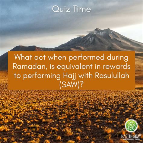 Hadith Of The Day On Twitter Quiz Time