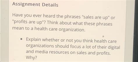 Solved Assignment Detailshave You Ever Heard The Phrases