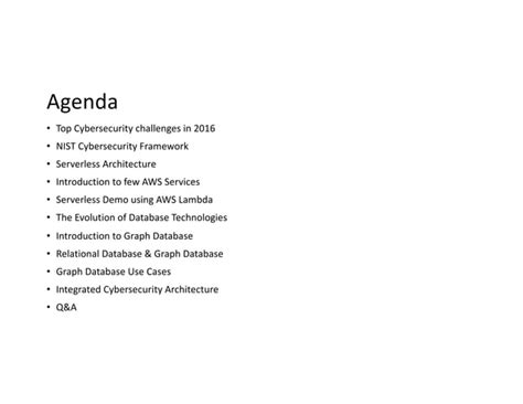 Cybersecurity Serverless Graph Db Ppt