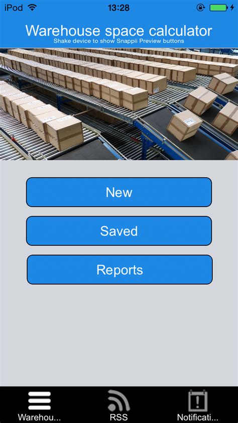 Warehouse Space Calculator App