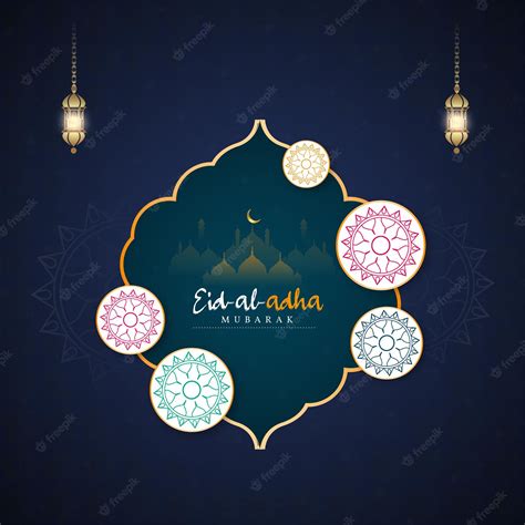 Premium Vector Vector Bakrid Eid Al Adha Mubarak Card Template Design