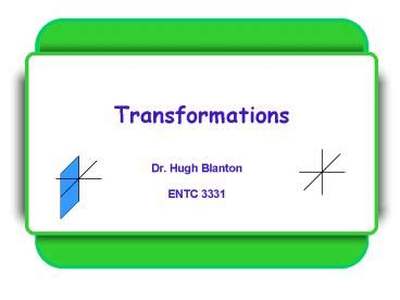 PPT Transformations PowerPoint Presentation Free To Download Id 1703fa ZDc1Z