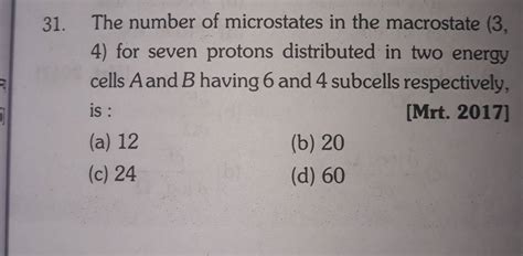 The Number Of Microstates In The Macrostate 3 4 For Seven Protons Dist