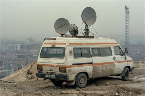 Dynamic Journalist Concept With Reporting Tools Media Equipment And Press Activities Stock