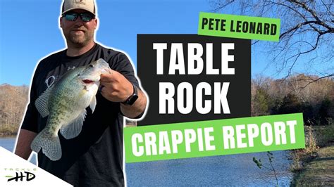 Table Rock Lake Crappie Fishing Report Early December By Pete Leonard